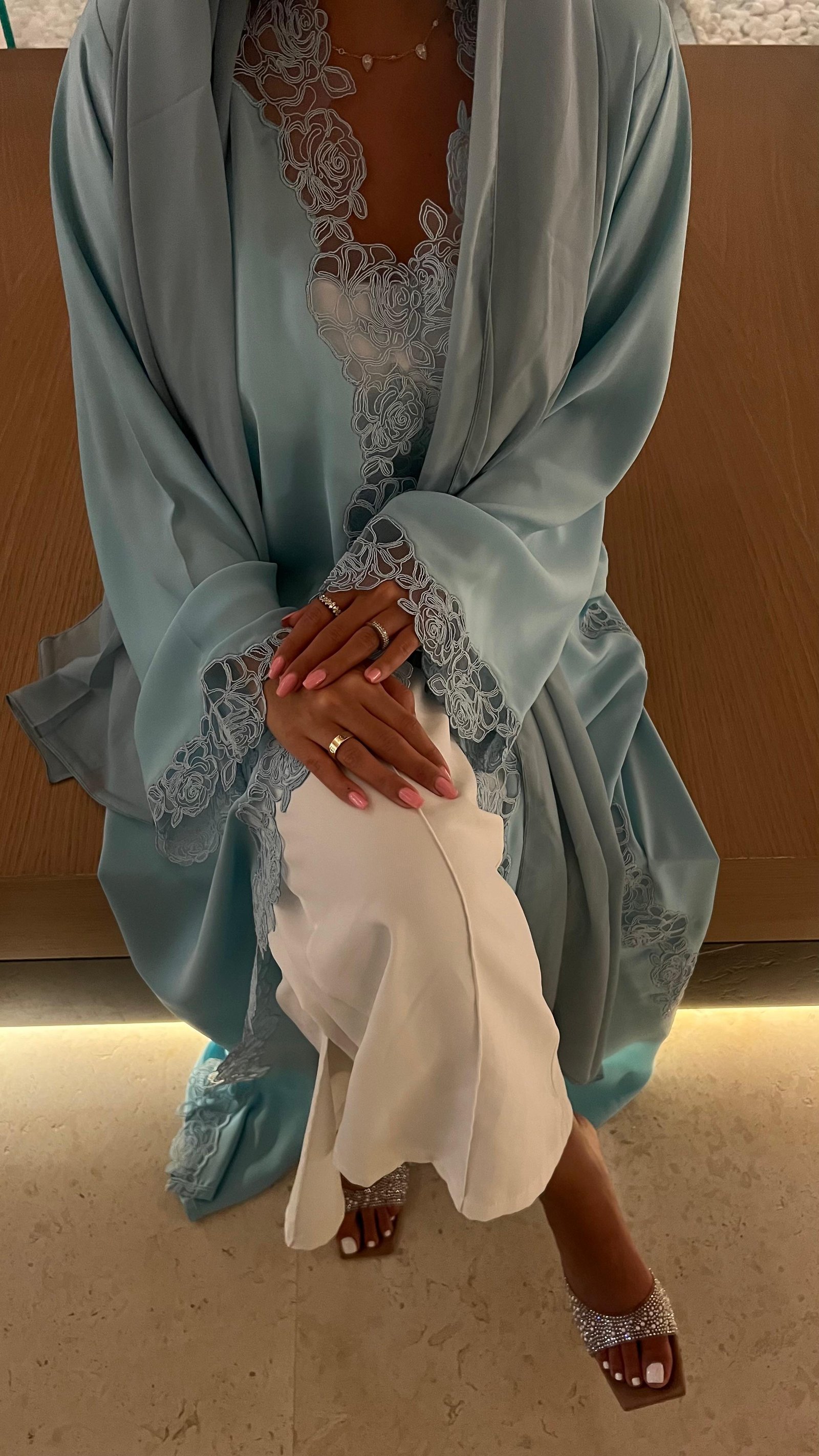Blue Rose Abaya – LYLAC BOUTIQUE