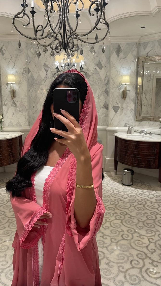 Hot Pink Noir Abaya – lylac boutique